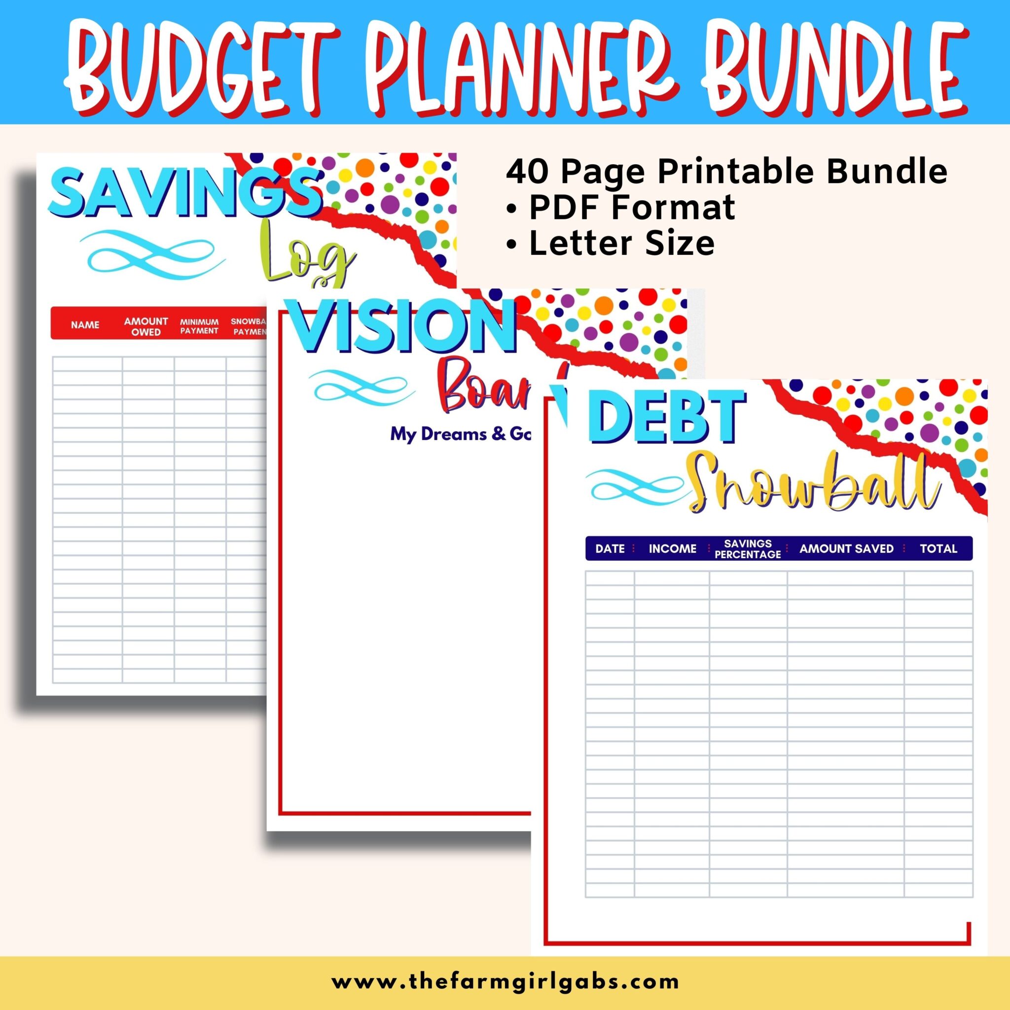 Printable Budget Planner – Farm Girl Designs