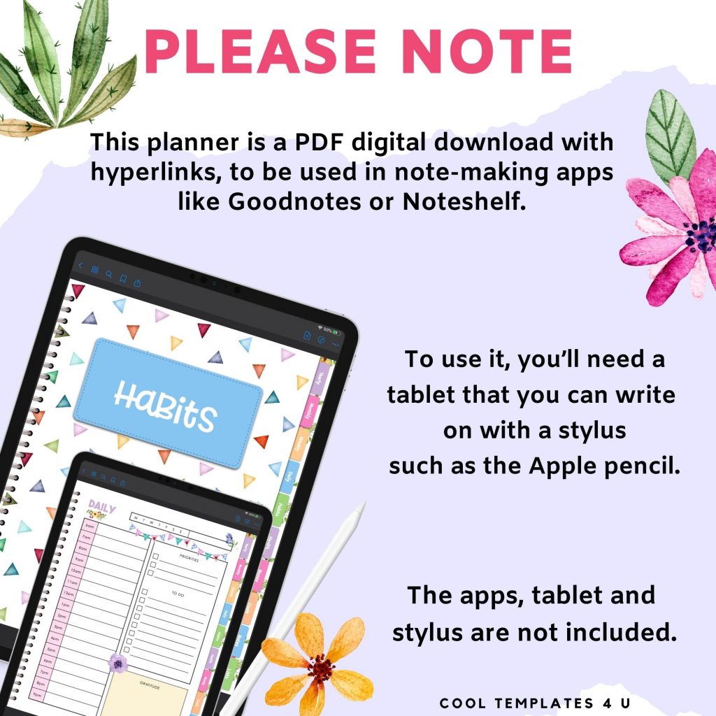 Floral Digital Planner – Farm Girl Designs